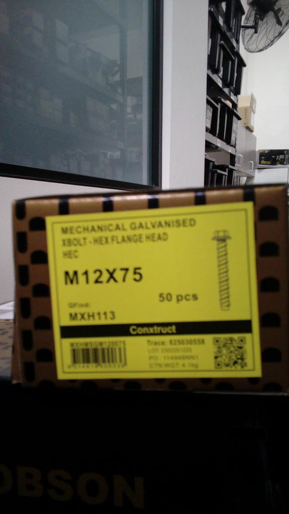 Screw-in Bolt Hex Head Concrete Anchor GAL 12mm x 75mm | PowAGroup ...